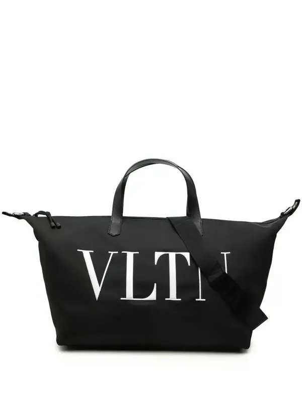 Valentino Garavani 2018-2026 Nylon Vltn Travel Bag Satchel - Black