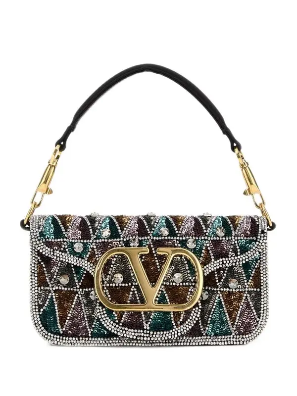 Valentino Garavani Locò Embroidered Small Shoulder Bag - Multi