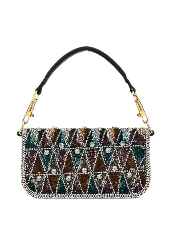 Valentino Garavani Locò Embroidered Small Shoulder Bag