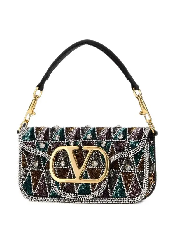 Valentino Garavani Locò Embroidered Small Shoulder Bag
