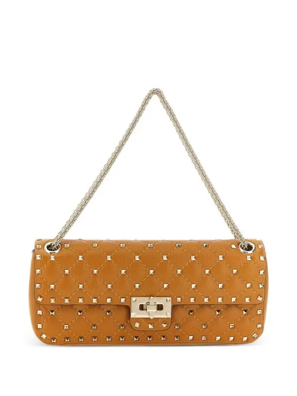 Valentino Garavani Rockstud Spike Small Leather Shoulder Bag - Yellow