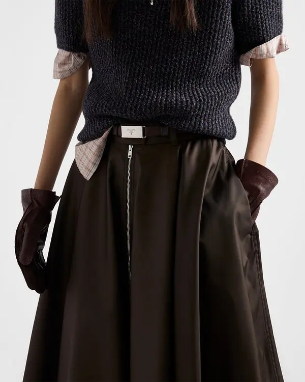 Prada Re-nylon Skirt - Brown