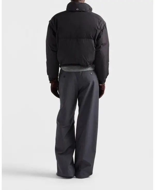 Prada Lightweight Re-nylon Cropped Down Jacket