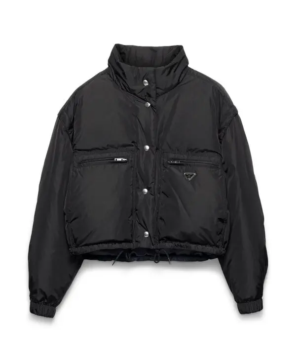 Prada Lightweight Re-nylon Cropped Down Jacket