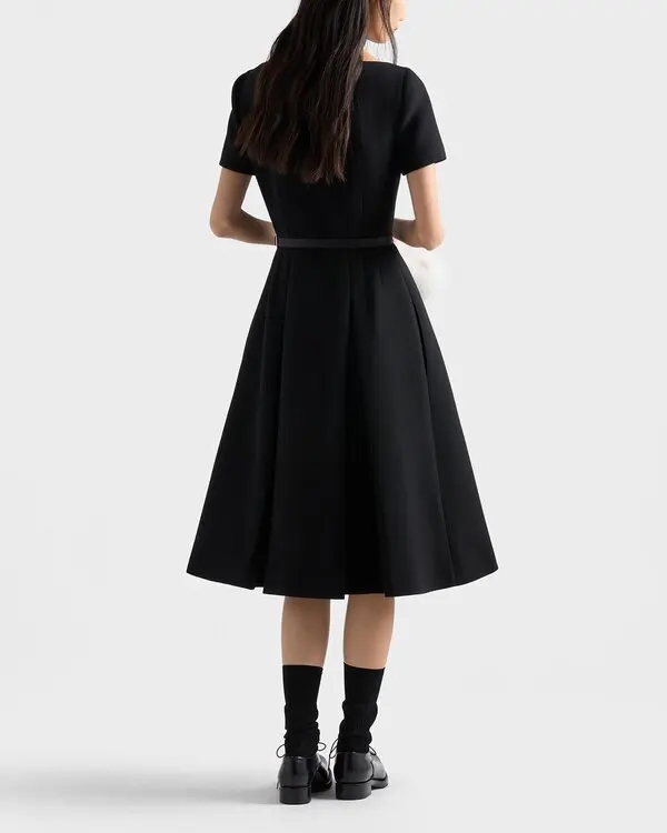 Prada Embroidered Natte Fabric Dress