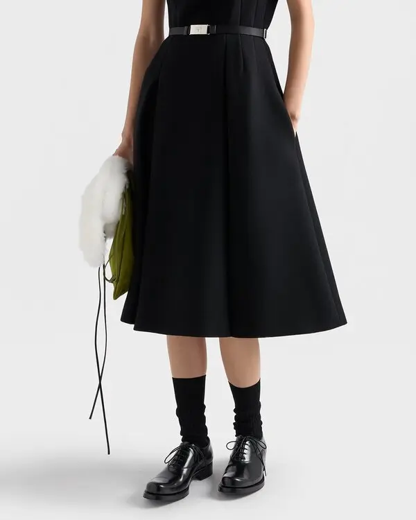 Prada Embroidered Natte Fabric Dress