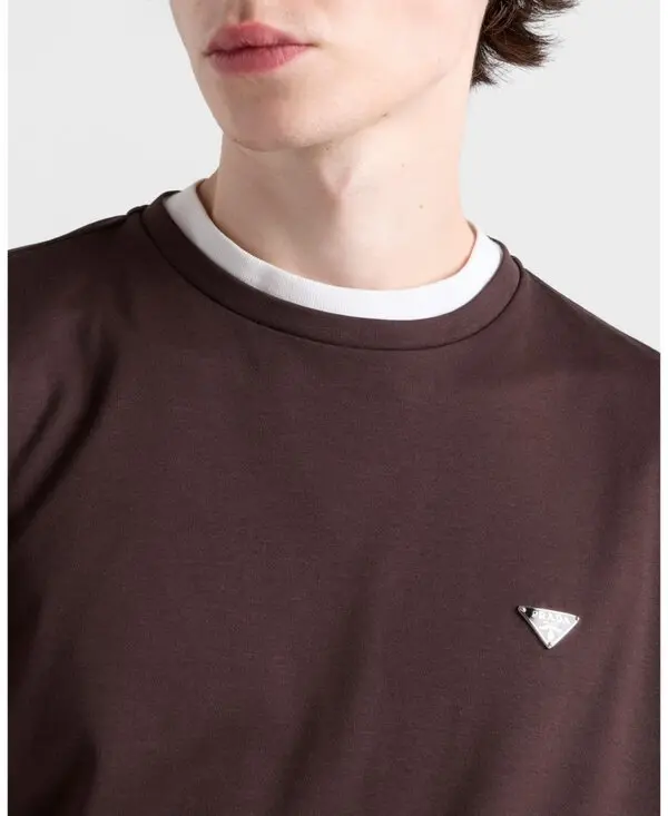 Prada Cotton T-shirt - Brown