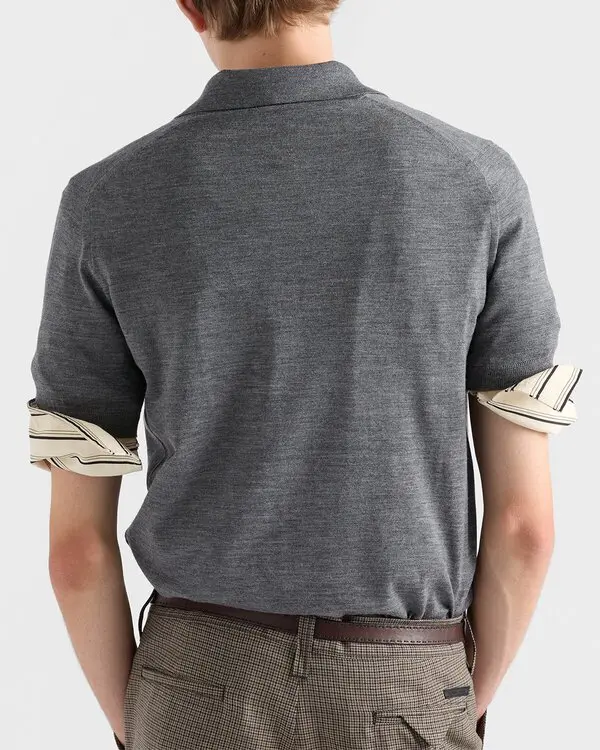 Prada Superfine Wool Polo Shirt