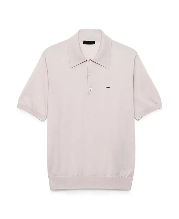Prada Superfine Wool Polo Shirt - Neutral
