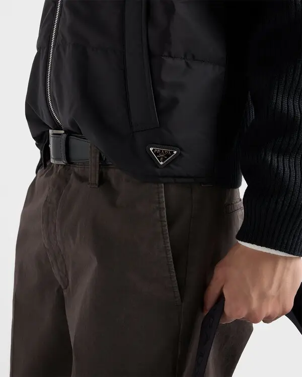 Prada Wool And Re-nylon Gabardine Cardigan
