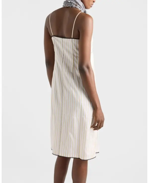 Prada Striped Dress With Bow