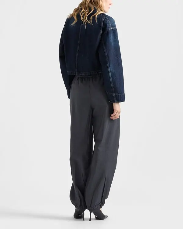 Prada Cropped Denim Blouson Jacket