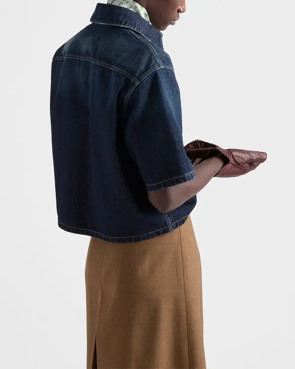 Prada Short-sleeved Denim Shirt
