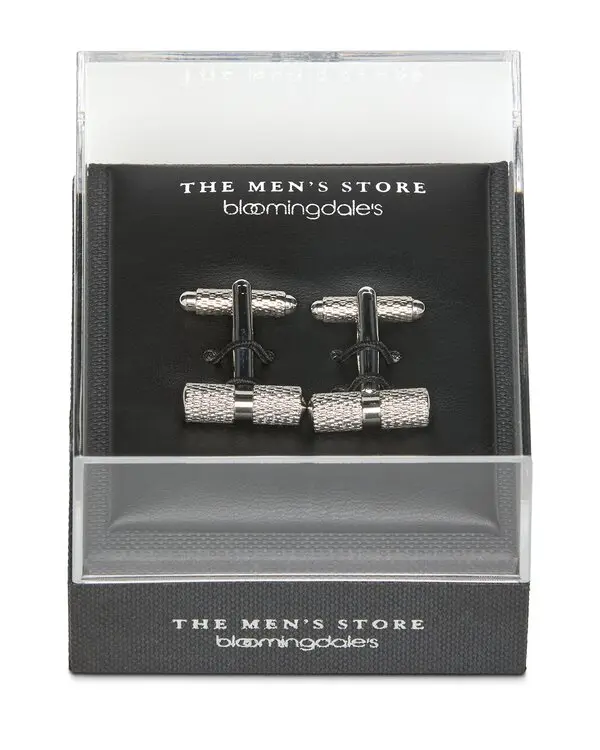 Bloomingdale'S Brass Studded Bar Cufflinks