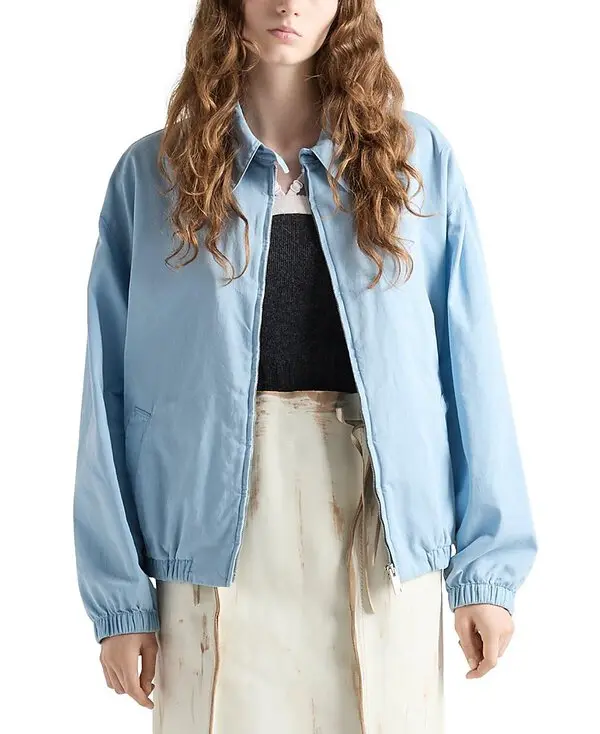 Prada Old Gabardine Blouson Jacket - Light Blue