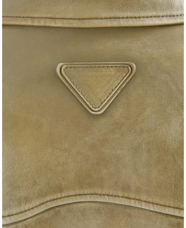 Prada Nappa Leather Jacket - Beige