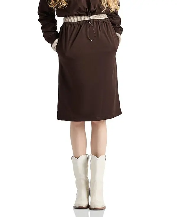 Prada Reversible Cotton Jersey And Re-nylon Skirt