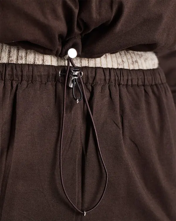 Prada Reversible Cotton Jersey And Re-nylon Skirt