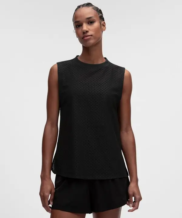 Lululemon Diamond Mesh Training Tank Top - Black