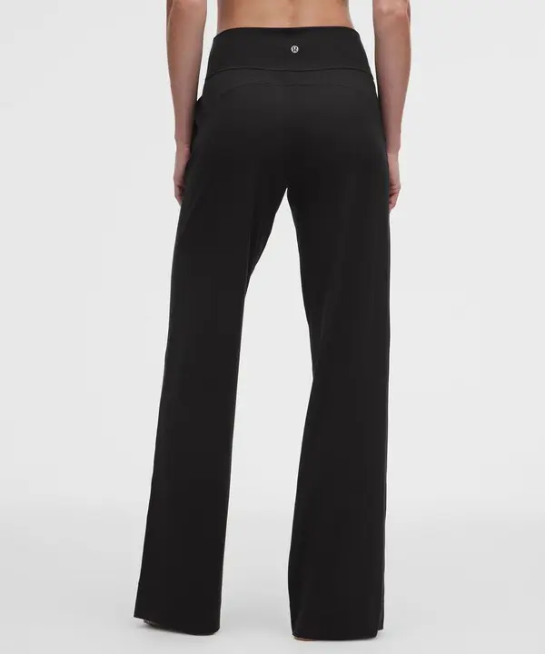 Lululemon Groove High-rise Mixed-rib Wide-leg Pant - Black