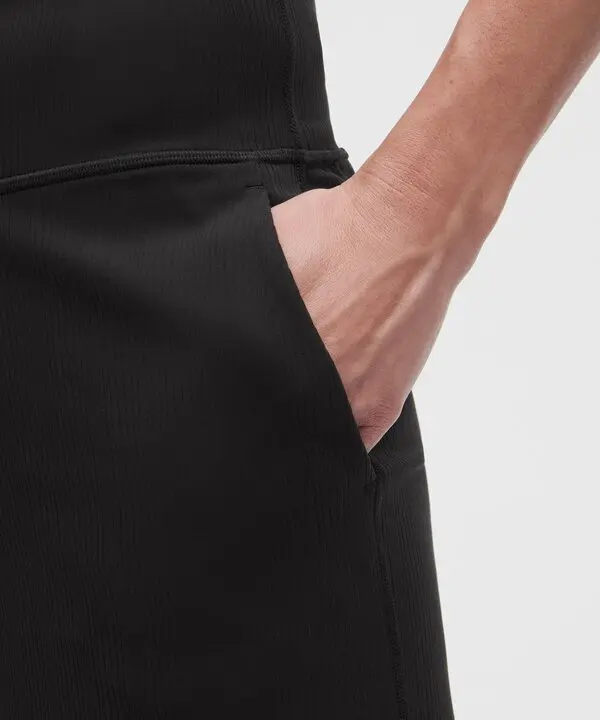 Lululemon Groove High-rise Mixed-rib Wide-leg Pant - Black