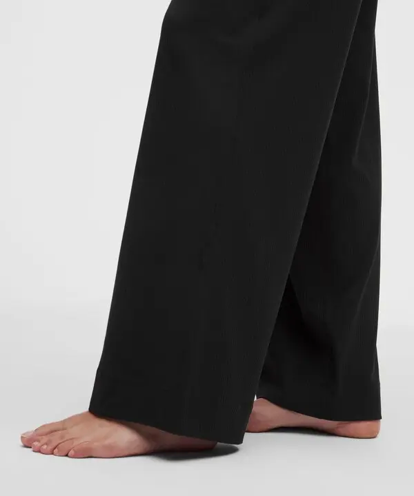 Lululemon Groove High-rise Mixed-rib Wide-leg Pant - Black
