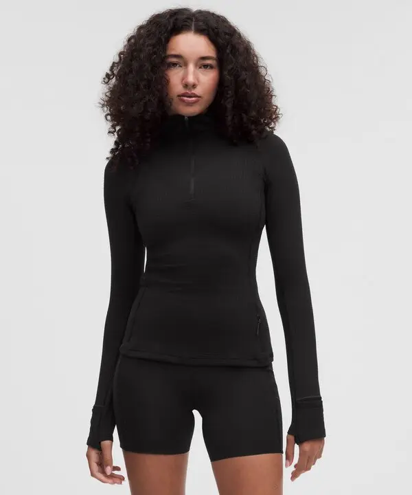 Lululemon It's Rulu Hooded Half Zip - Black