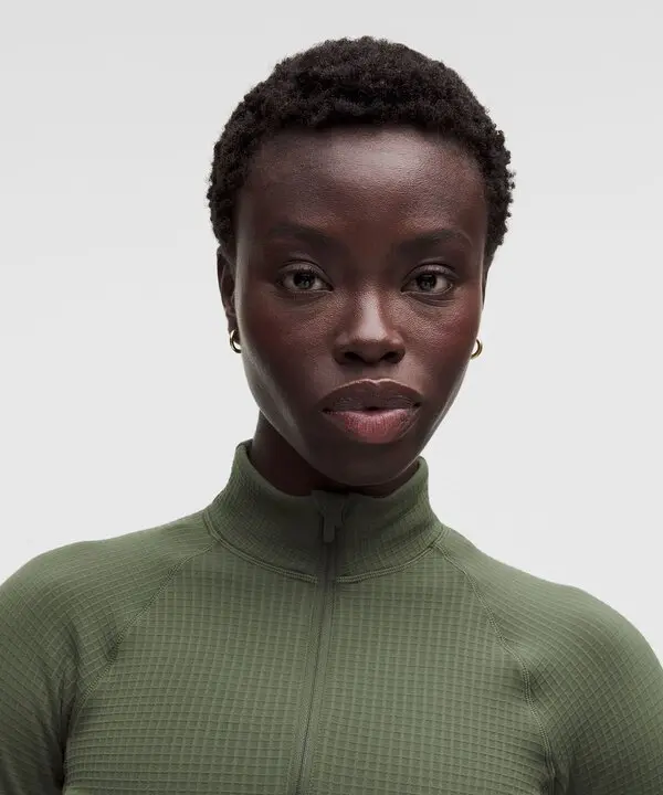 Lululemon It's Rulu Cropped Half Zip - Sassy Sage