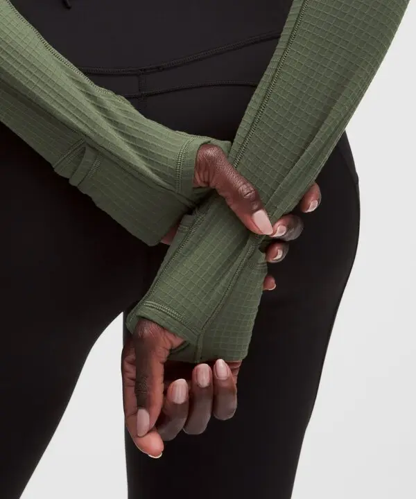 Lululemon It's Rulu Cropped Half Zip - Sassy Sage