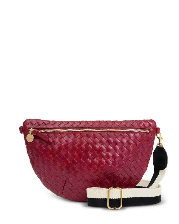 Clare V. Grande Fanny Woven Leather Belt Bag