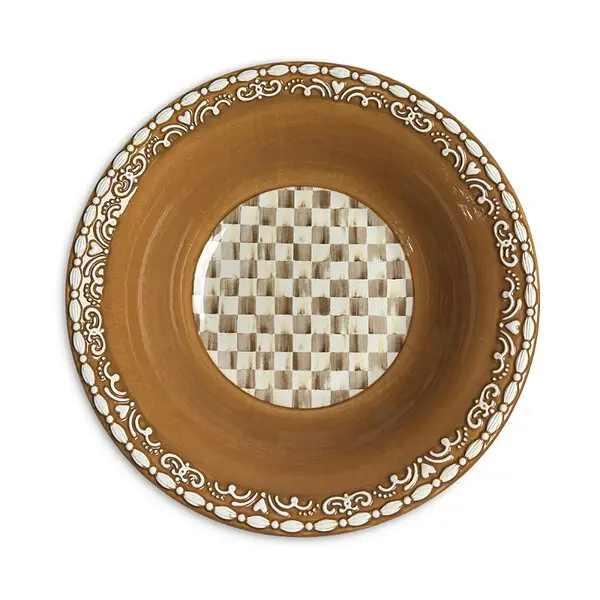 MACKENZIE-CHILDS Check Gingerbread Serving Bowl