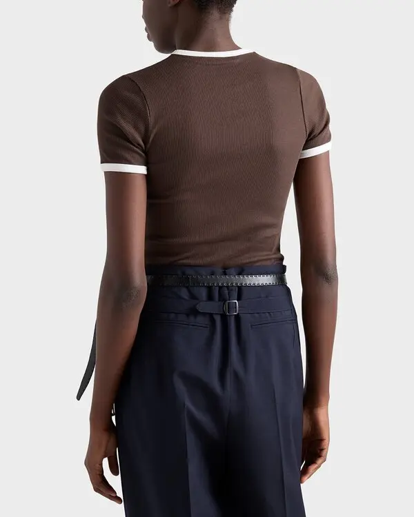 Prada Ribbed Knit Top
