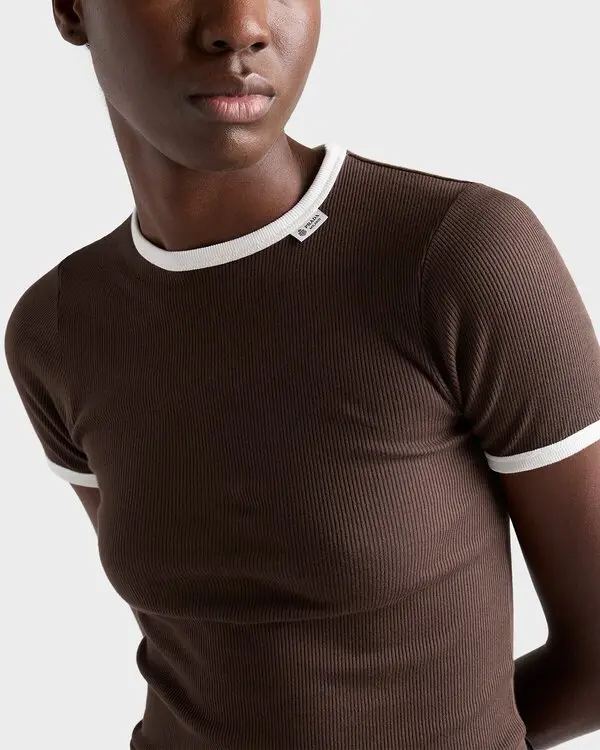 Prada Ribbed Knit Top