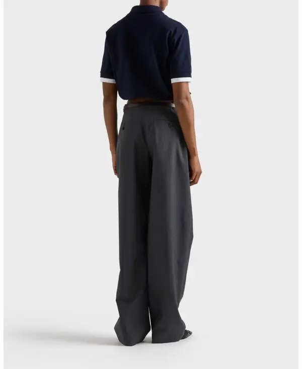 Prada Pique And Jersey Polo Shirt