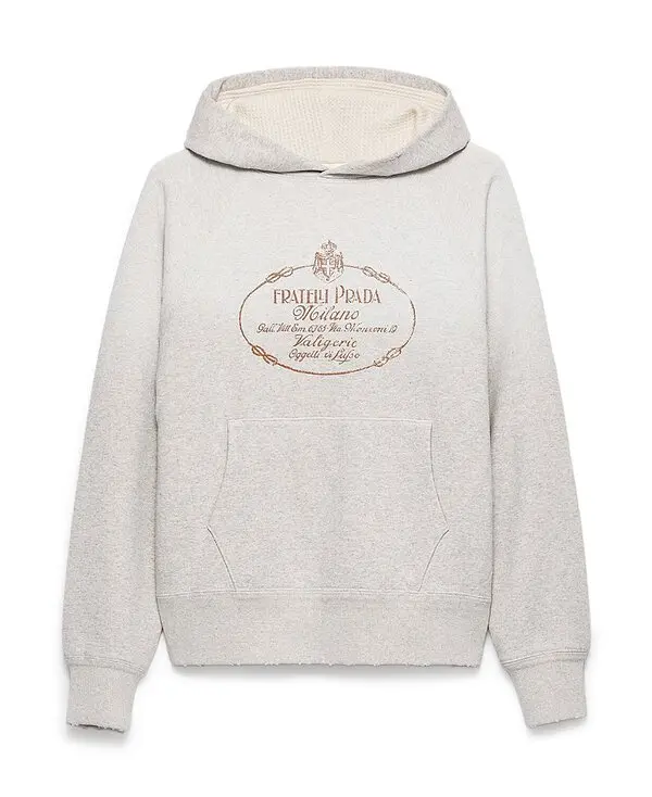 Prada Cotton Fleece Hoodie - Grey