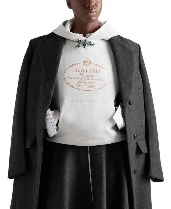 Prada Cotton Fleece Hoodie