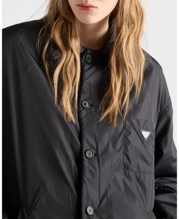 Prada Reversible Double Cashwool And Re-nylon Caban Jacket