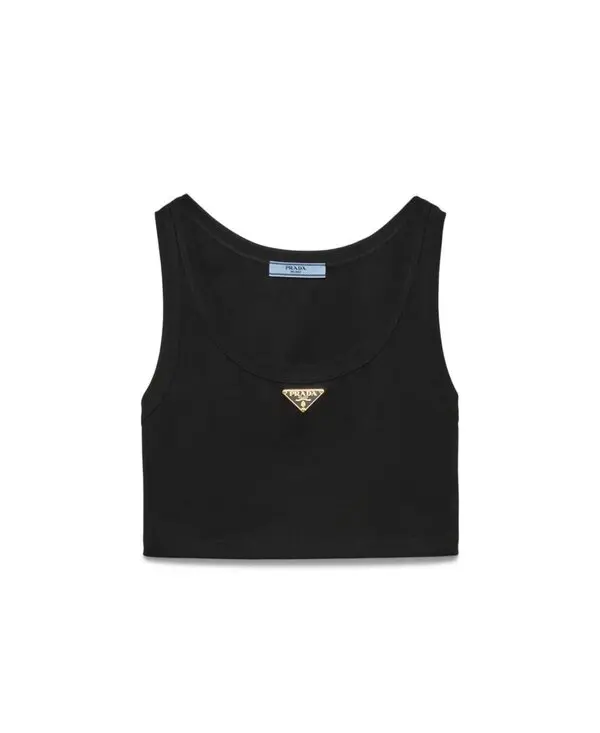 Prada Jersey Cropped Top