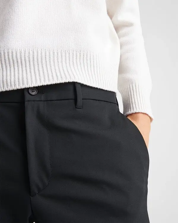 Prada Techno Stretch Pants - Black