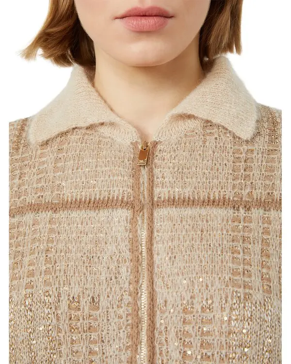 Max Mara Mstegizio Embellished Jacquard Cardigan