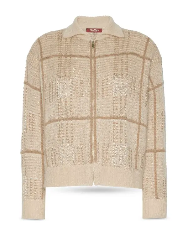 Max Mara Mstegizio Embellished Jacquard Cardigan