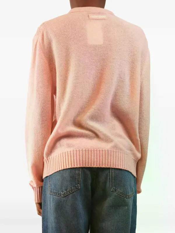 Miu Miu Pointelle-knit Polo Sweater