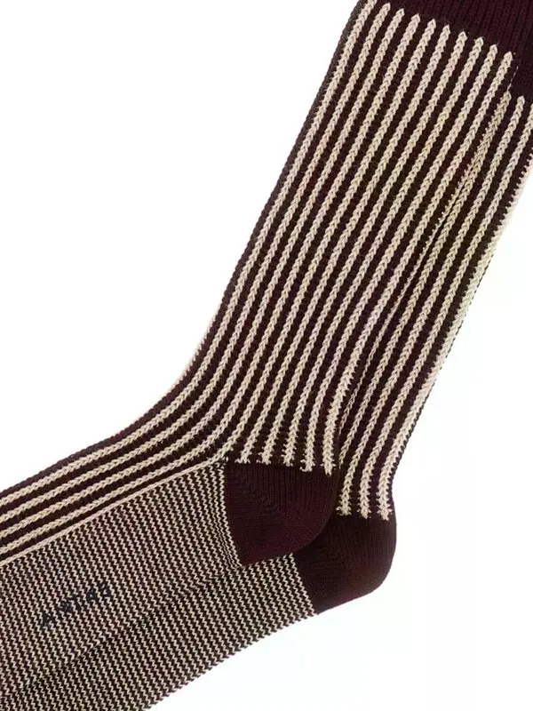 ANT45 Capri Ribbed Striped Socks