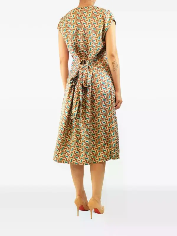 Loro Piana Geometric-print Midi Dress