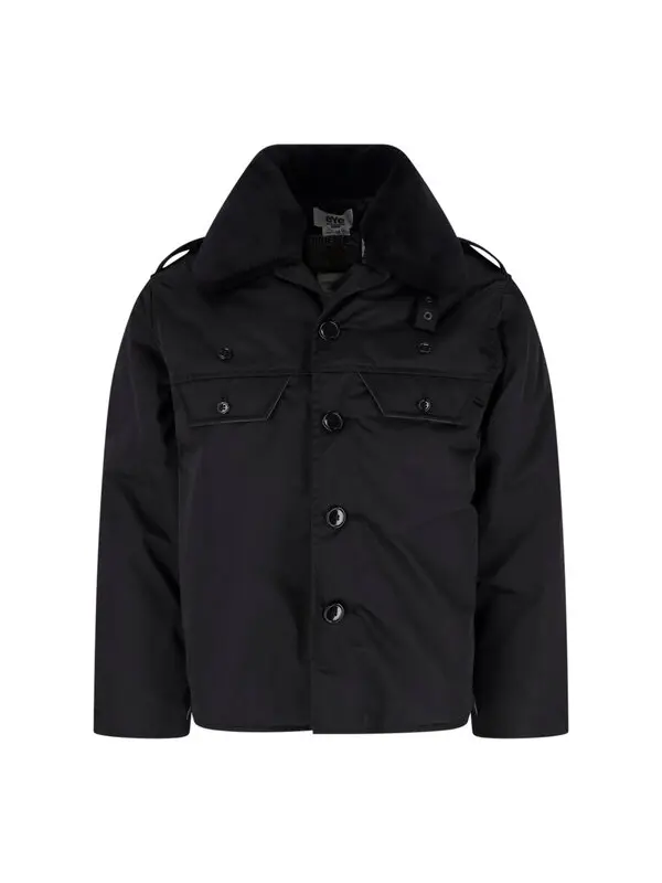 Junya Watanabe Fleece Collar Padded Jacket - Black