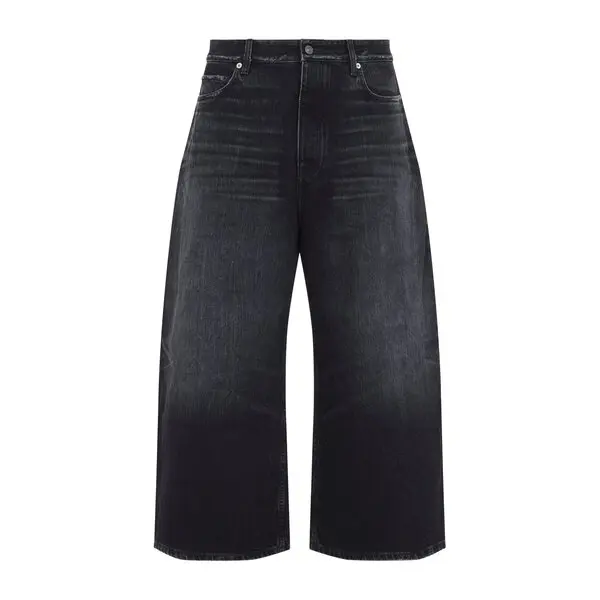 Balenciaga Round Fit Cotton Jeans For - Black