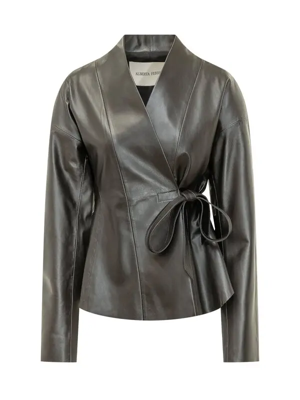 Alberta Ferretti Nappa Leather Jacket - Nero