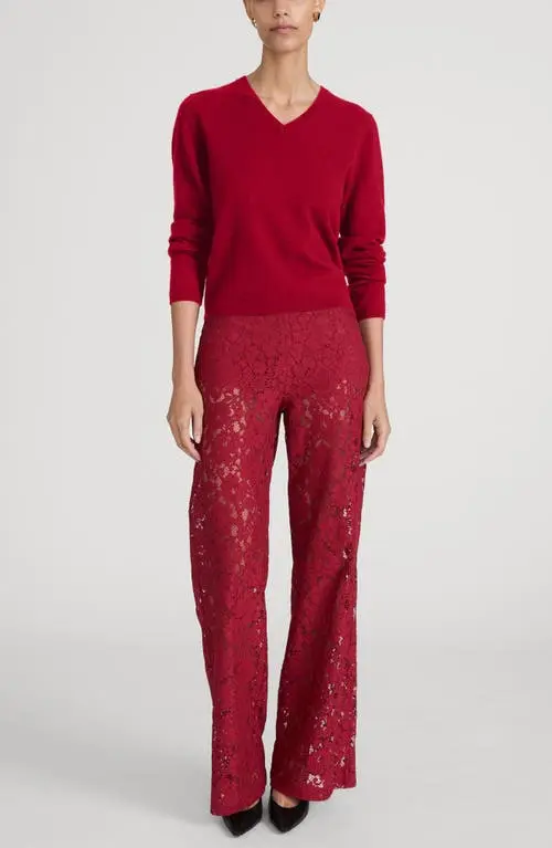 FRAME The Lace High Waist Wide Leg Pants