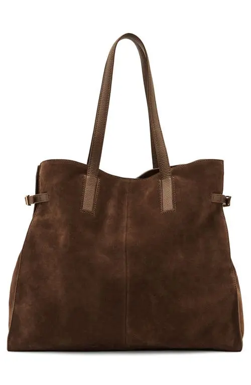 REISS Indigo Oversize Suede Tote