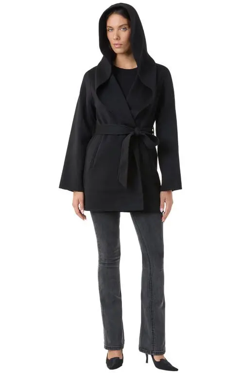 Sofia Cashmere Hooded Belted Wool & Cashmere Coat